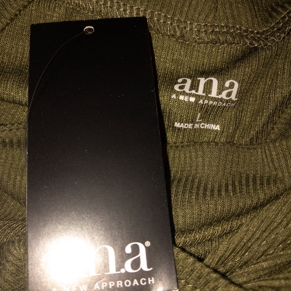 a.n.a | Tops | Nwt Ana Rich Avocado Chocker Neck Top Size L | Poshmark